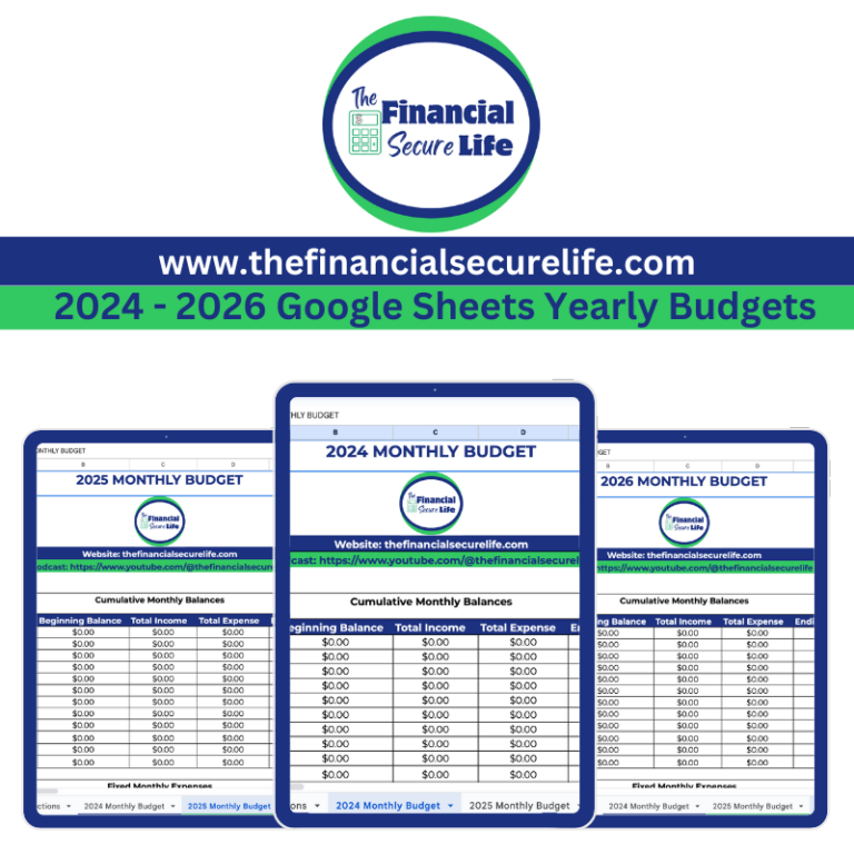 The 2024 -2026 Google Sheet Digital Budgets